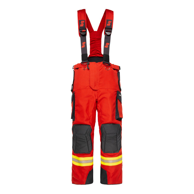 Überhose S-GARD SWISSHUNTER 2.0, DIN EN 469, X2Y2Z 2, Nomex RSK, rot, segmentierter Reflex gelb ...