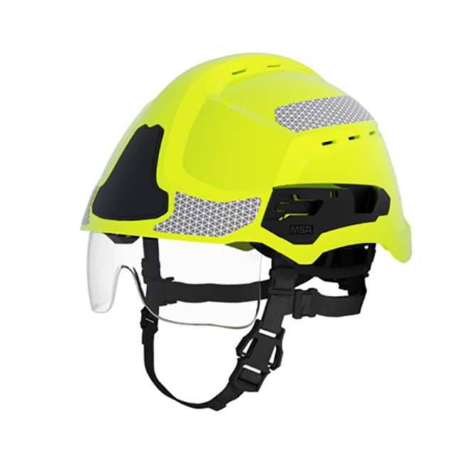 Feuerwehrhelm MSA GALLET F2XR, leuchtgelb nachleuchtend, EN 16471, EN ...
